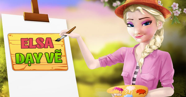 Game Elsa dạy vẽ - Elsa Drawing Teacher - Game Vui