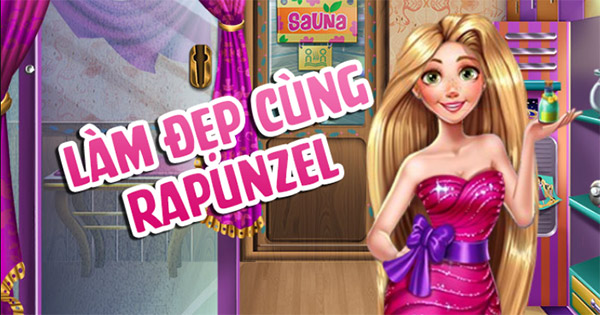Game Làm đẹp cùng Rapunzel - Princess Sauna Room - Game Vui